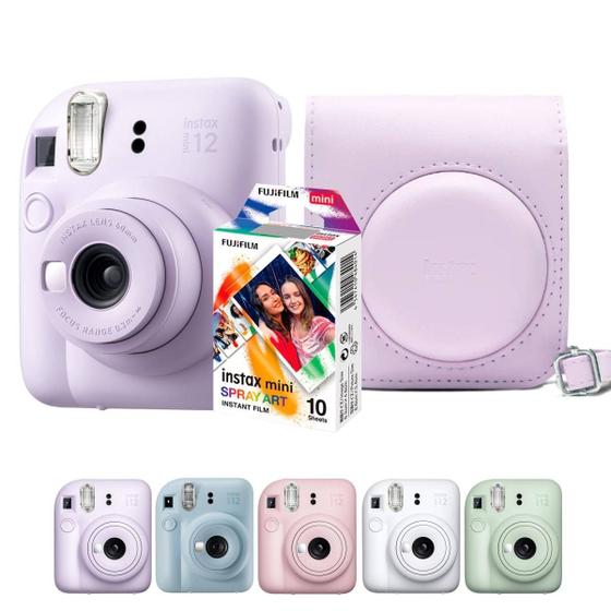 Camera Instantanea Instax Mini 12 Kit Original com Filme Spray + Bolsa ...