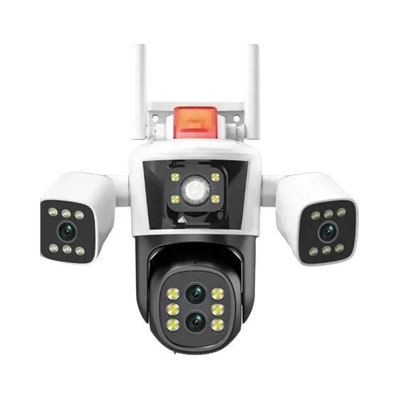 Câmera IP Externa 8K 16MP WiFi - Zoom 10X, Quatro Lentes, Auto Tracking ...