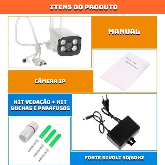 Camera Ip Externa A Prova D' Agua Wifi Visao Noturna Hd Ip65 - afc ...