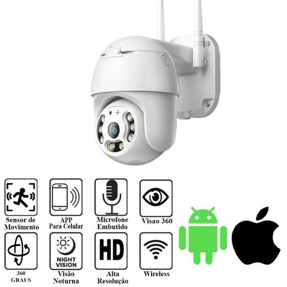 Câmera Ip Infravermelho Externa 2 Antenas Wifi Hd 360 - Afc - Câmera IP ...