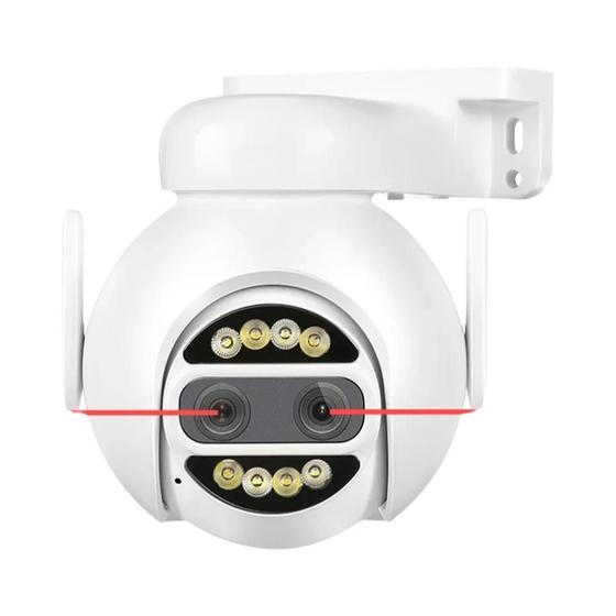 Câmera IP PTZ 4K 8MP Wifi Lente Dupla 2.8mm 8mm Zoom Digital 10x ...