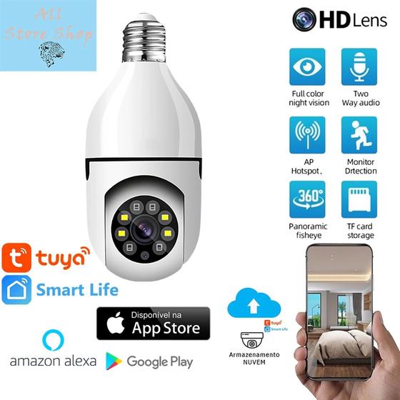 Camera Ip Segurança Lampada Yoosee Panoramica 360 Wifi Espia Seguranca ...