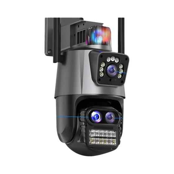 Câmera IP WiFi 5K 9MP com Zoom Ótico 8X - Holofote, Alarme, Auto Track ...