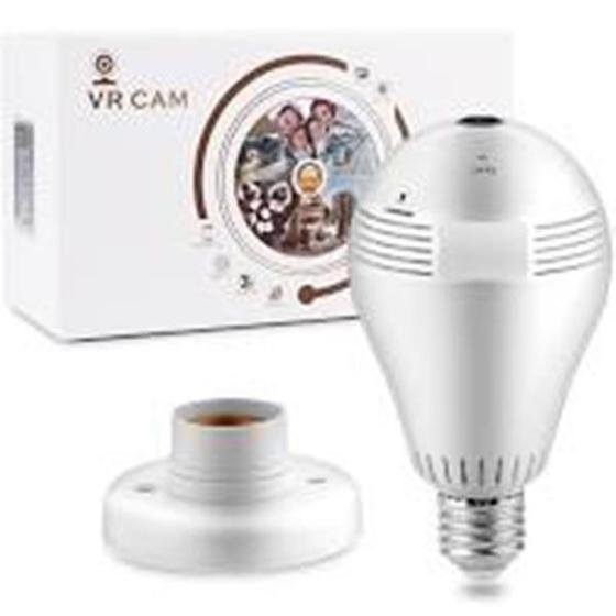 Câmera Lâmpada 360 3D Panorâmica com WIFI e Conectividade com Celular ...