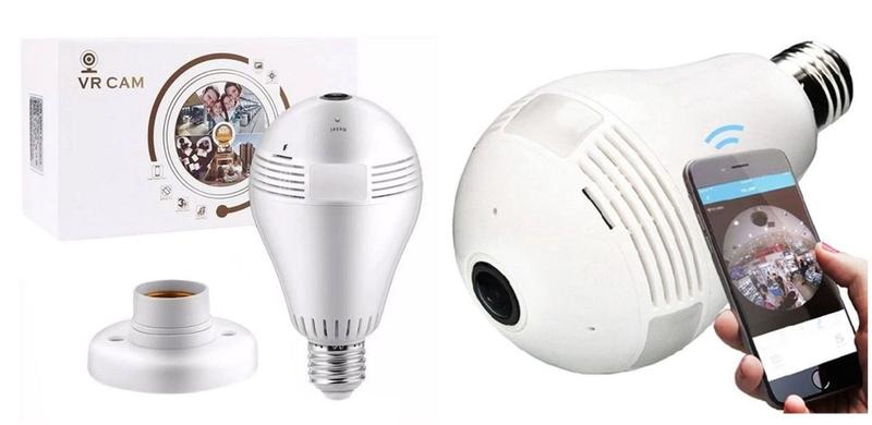 Camera Lampada Cam Vr 380 Espia Wifi 360 Segurança - TCE CESSORIOS ...