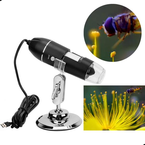 Câmera Microscópio Digital Usb Lupa Lente Hd 1000x Celular Note ...