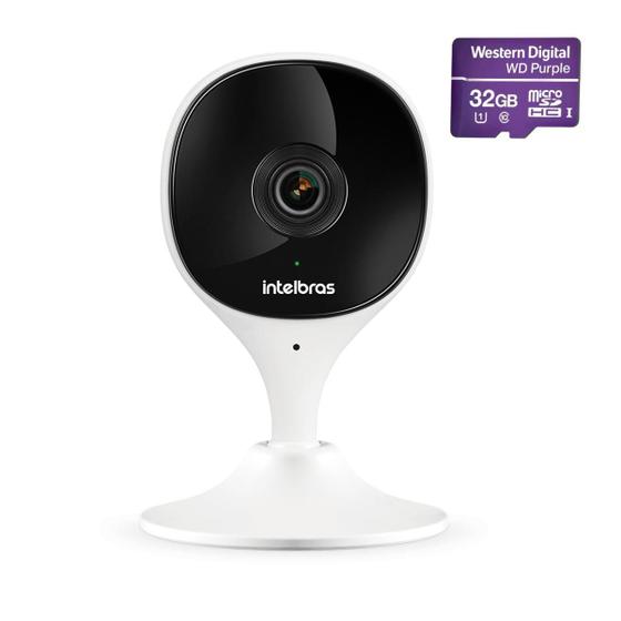 Câmera Segurança Intelbras IMX Full Hd Wifi Cartão SD 32GB - Câmera ...