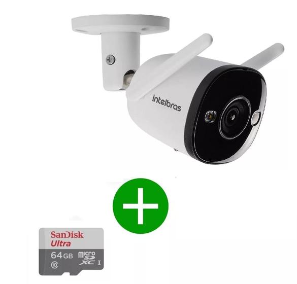 Câmera Wi-fi Full Hd 30m 16x Áudio Im5+ Full Color Intelbras + Cartão ...