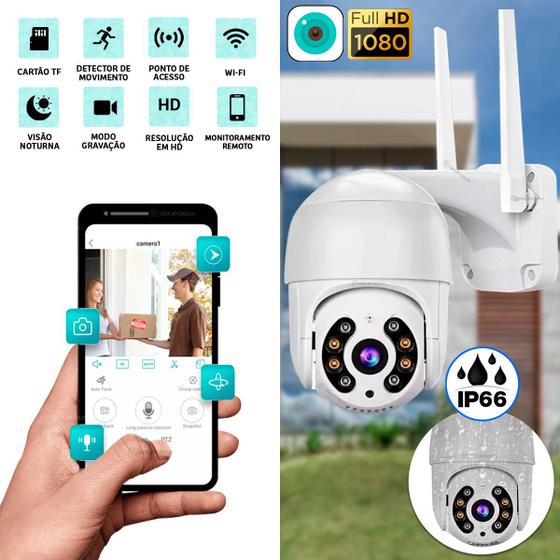 Camera WiFi Externa De Segurança Smart HD Monitoramento App - Coibeu ...