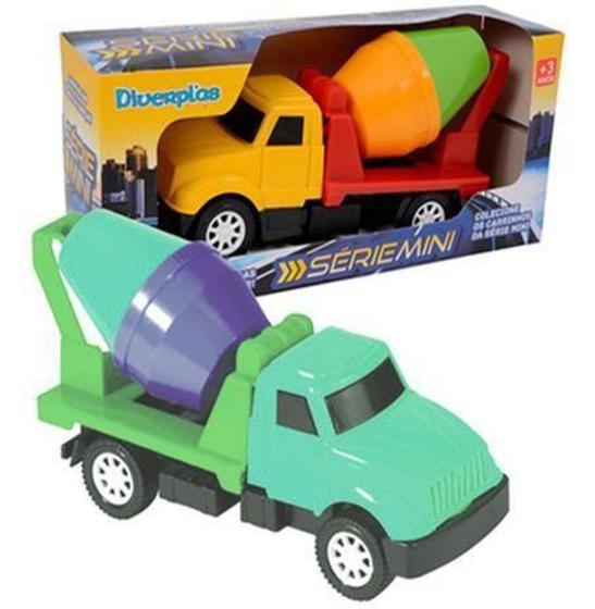 Caminhao carreta mini betoneira roda livre colors - diverplas ...