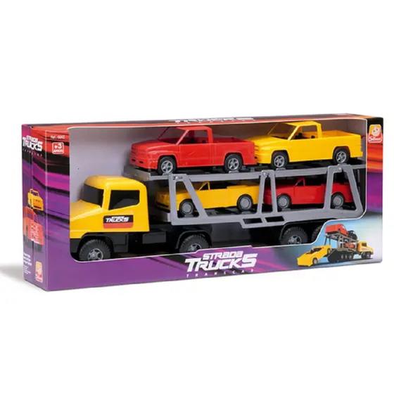 Caminhão Cegonha Strada trucks com 4 Carros - Silmar Brinquedos ...