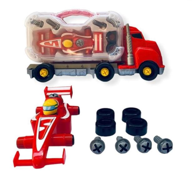 Caminhao Pit Stop Senninha Brinquedo Infantil - Pak Toys - Caminhões ...
