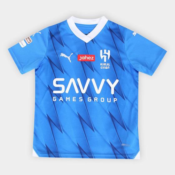 Camisa Ah Hilal Home Infantil 24/25 Puma Neymar Jr 10 - Camisa de Time ...