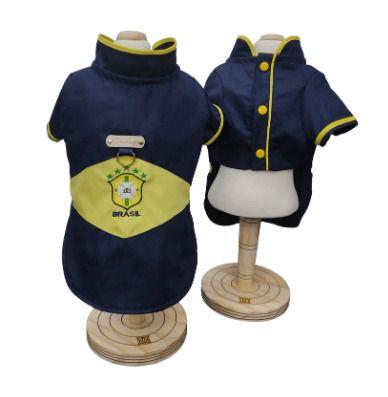 Camisa Brasil Azul para cachorro e gato - Dudog Vest - Blusa e Camisa ...