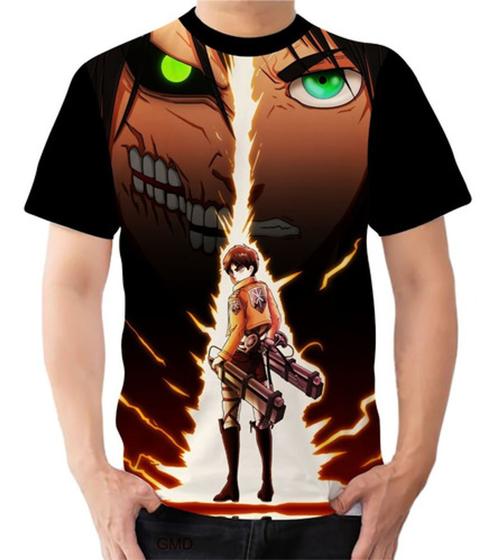 Camisa Camiseta Attack On Titan Shingeki No Kyojin Eren 4 - Dias no Estilo - Camiseta Feminina ...