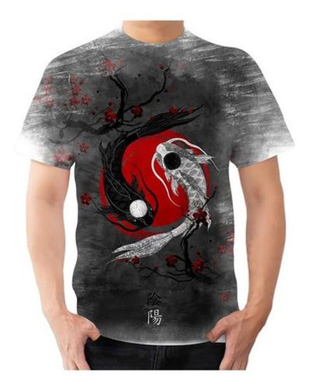 Camisa Camiseta Personalizada Samurai Caveira Japonês 2 - Estilo Vizu ...