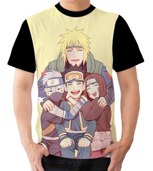 Camisa Camiseta Time Minato Kakashi Obito Rim Tobi Ninjas Estilo Vizu Camiseta Feminina