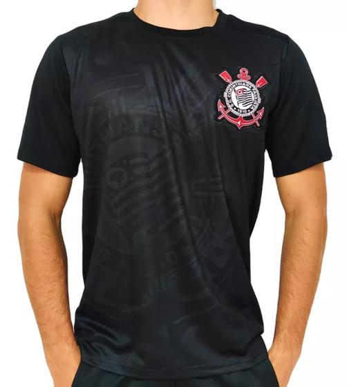 Camisa Corinthians Preta Símbolo Oficial - SPR - Camisa de Time ...