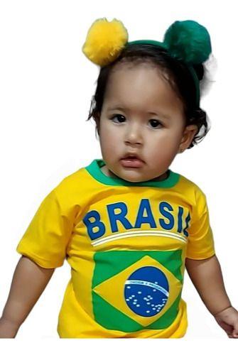 Camisa Do Brasil Infantil 100% Algodão 1 A 3 Anos - MAF - Camisa ...