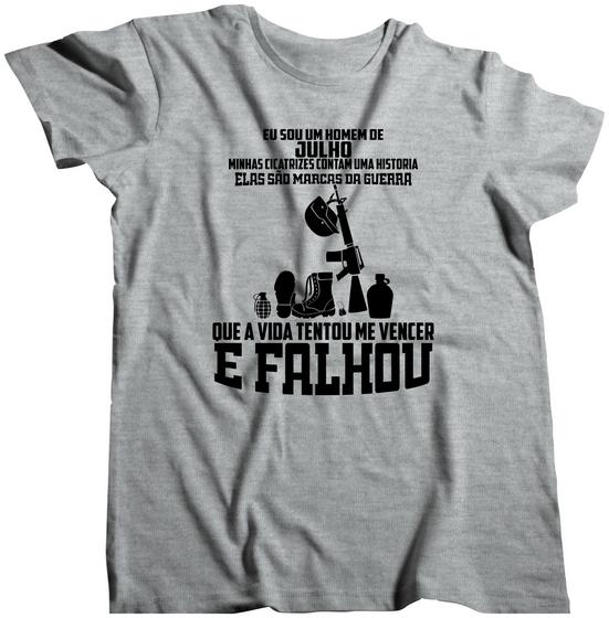 Camisa Masculina Data A vida tentou me vencer e falhou Julho - Dunose ...