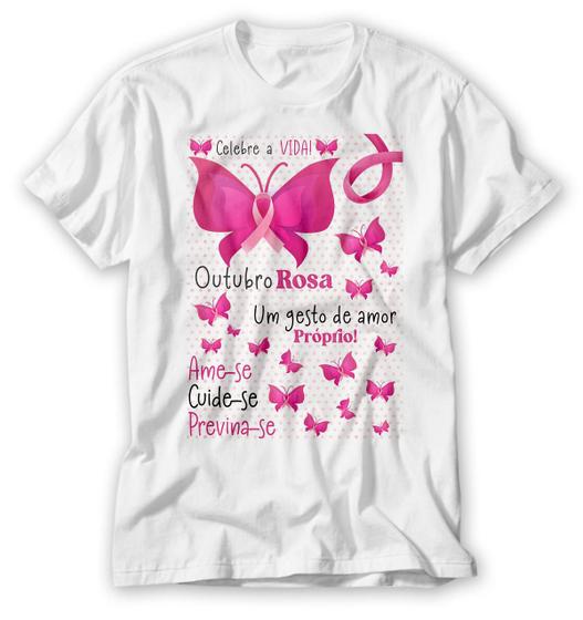 Camisa Mês de Prevenção ao Câncer de Mama Outubro Rosa - Lagutts ...