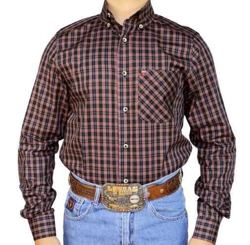 Camisa Os Vaqueiros Masculina Xadrez Manga Longa -PAV - Camisas ...