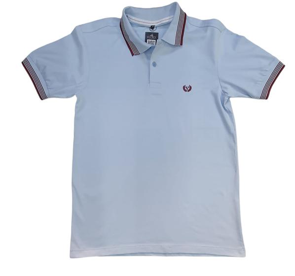 Camisa Polo Masculina manga curta, 20116 meia malha, com detalhe na ...