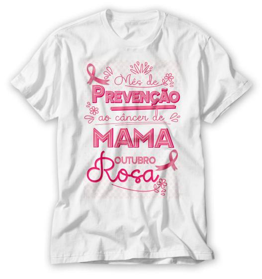 Camisa Prevenção ao Câncer de mama Outubro Rosa - Lagutts ...