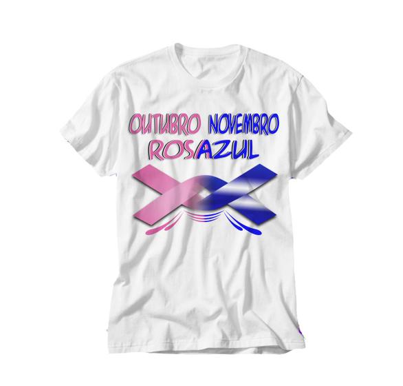 Camisa Prevenção ao Câncer Outubro Rosa e Novembro Azul - Lagutts ...