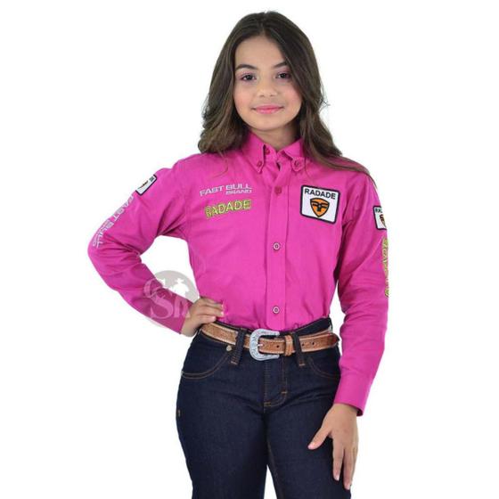 Camisa Radade Infantil Country Menina Bordada Juvenil Rodeio - Camisa ...