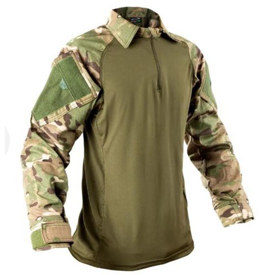 Camisa Tática Fox boy Combat Shirt X Five - Verde e Multi Forest ...