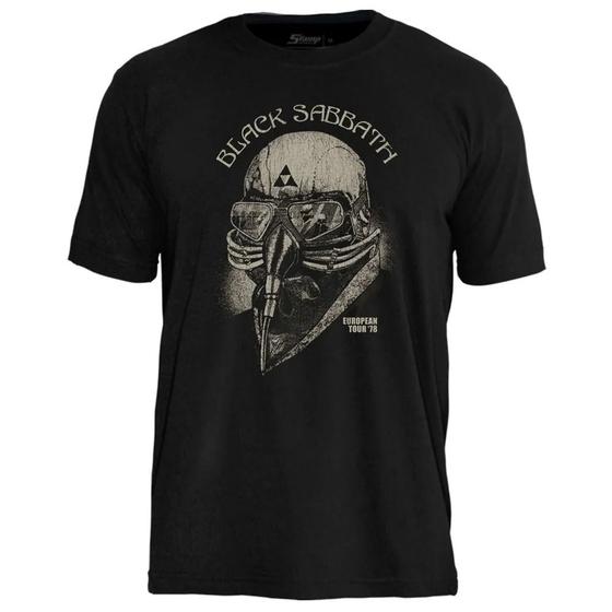 Camiseta Banda Black Sabbath Stamp Unissex Oficial Heavy Metal 100 ...