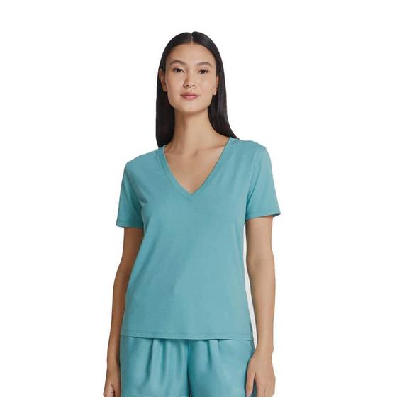 Camiseta Básica Feminina Hering 4EZ9 100% Algodão - Camiseta Feminina ...