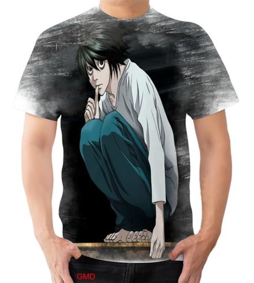 Camiseta Camisa Death Note L Lawliete Sentado Postura - Estilo Kraken ...