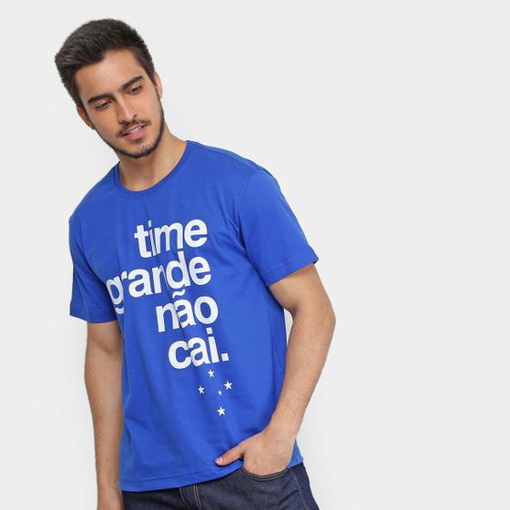 Camiseta Cruzeiro Time Grande não Cai Masculina - 5 ESTRELAS - Camiseta ...