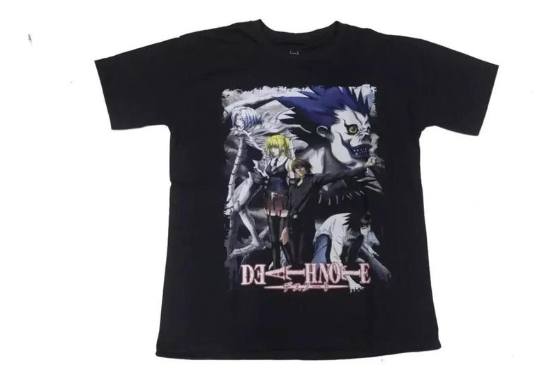 Camiseta Death Note Ren Kira Misa L Ryuk Blusa Adulto Unissex Anime ...