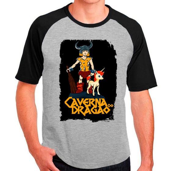 Camiseta desenho caverna do dragão cinza masculina01 - DESIGN CAMISETAS - Outros Moda e ...
