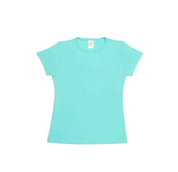 Camiseta fem infantil verde água - Modabasic - Camiseta Infantil ...