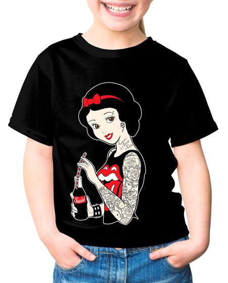Camiseta Infantil Branca de Neve e os Sete Anões Princesa Desenho ...