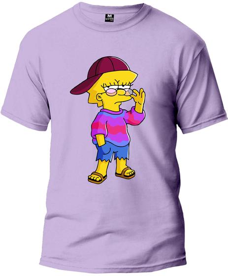 Camiseta Lisa Simpsons Masculina e Feminina 100% Algodão Primeira Linha ...