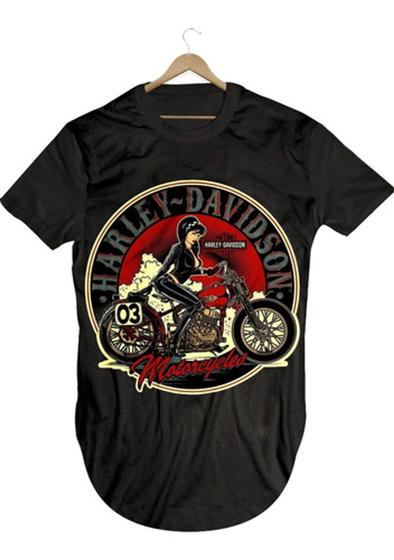 Camiseta Longline Motoqueiro Moto Harley Davidson Premium - smoke ...