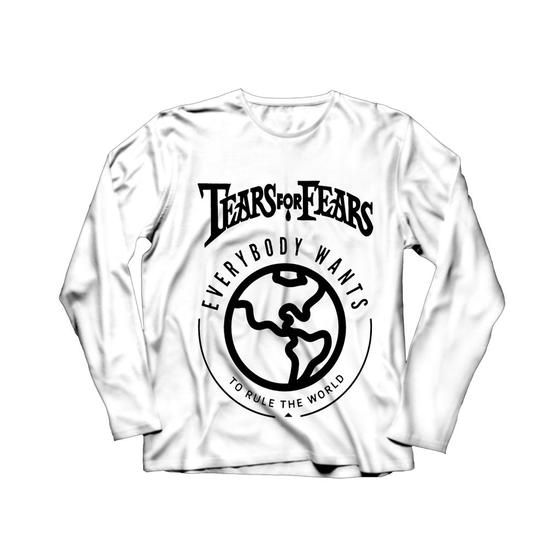 Camiseta Manga Longa Masculina Tears For Fears - Ultrav Store - Camisas ...