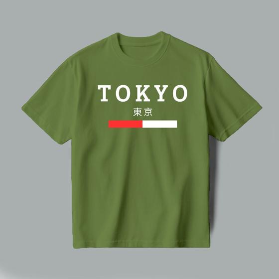 Camiseta Masculina Estampada Tokyo Modelo Streetwear Casual Confortável ...
