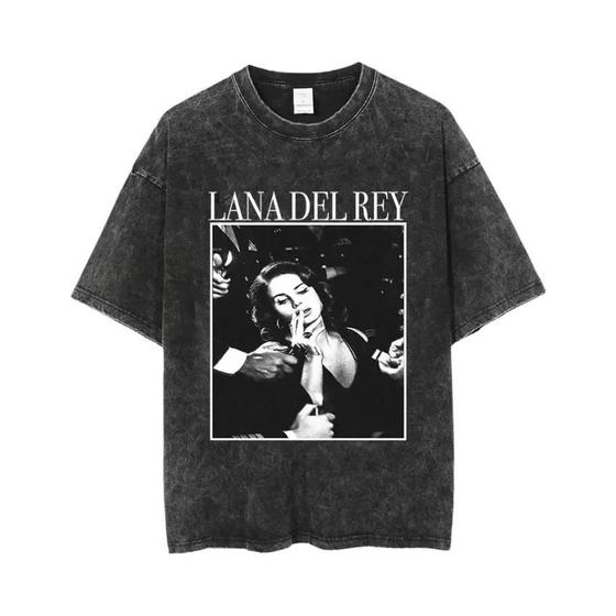 Camiseta Masculina Feminina Oversized Vintage Lavada Lana Del Rey Ldr ...