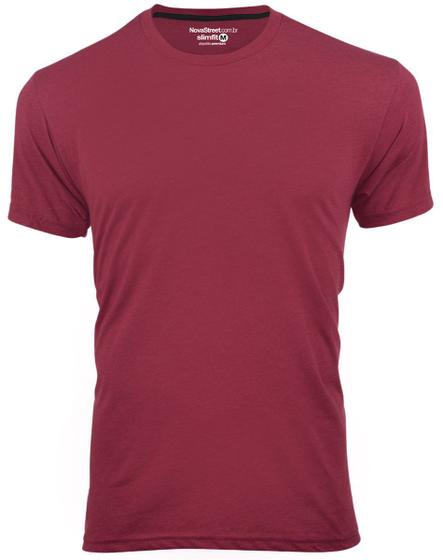 Camiseta Masculina Slim Fit Camisa Básica Lisa Várias Cores ...