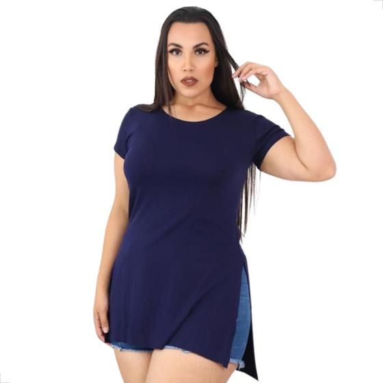 Camiseta Mullet Tapa Bumbum Lisa Fendas Plus Size - Verônica Fashion ...