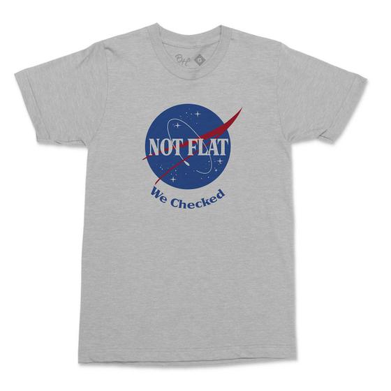Camiseta Nasa Not Flat We Checked Ciencia CPL - Bhardo - Camiseta ...