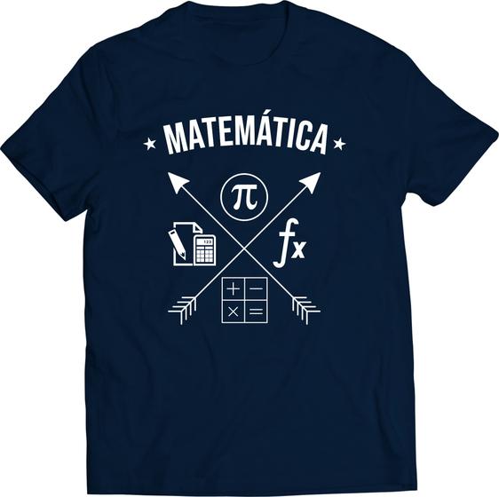 Camiseta Personalizada Curso Matemática Símbolos Matemáticos Tamanho P ...