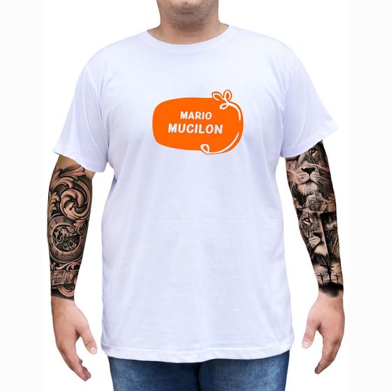 Camiseta Plus Size Frase Engraçada Maria e Mario Mucilon Novinho ...