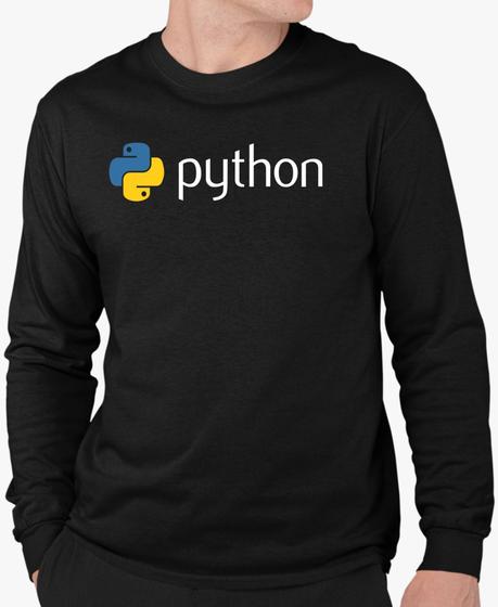 Camiseta Python Programador Code Manga Longa - DKING CREATIVE ...